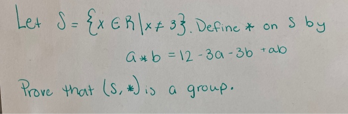 Solved Let S = {x G R (x + 3} {xER (x + 3}. Define & on s by | Chegg.com