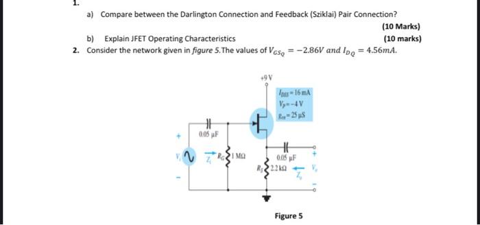 Solved a) Compare between the Darlington Connection and | Chegg.com