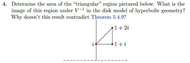 Solved Theorem 5.4.9 The area of a hyperbolic triangle in | Chegg.com