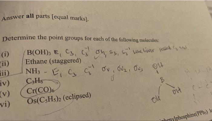 Solved Answer all parts [equal marks]. Determine the point | Chegg.com