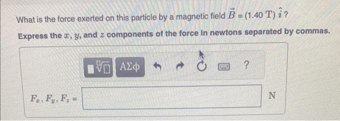 Solved A particle with a charge of −1.24×10−8C is moving | Chegg.com