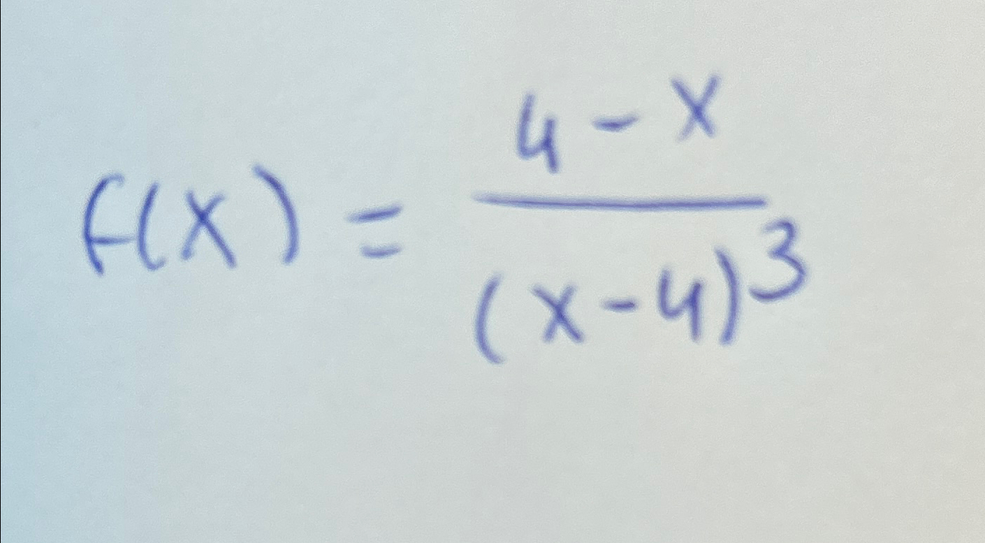 Solved f(x)=4-x(x-4)3 ﻿Find the derivative of this function | Chegg.com