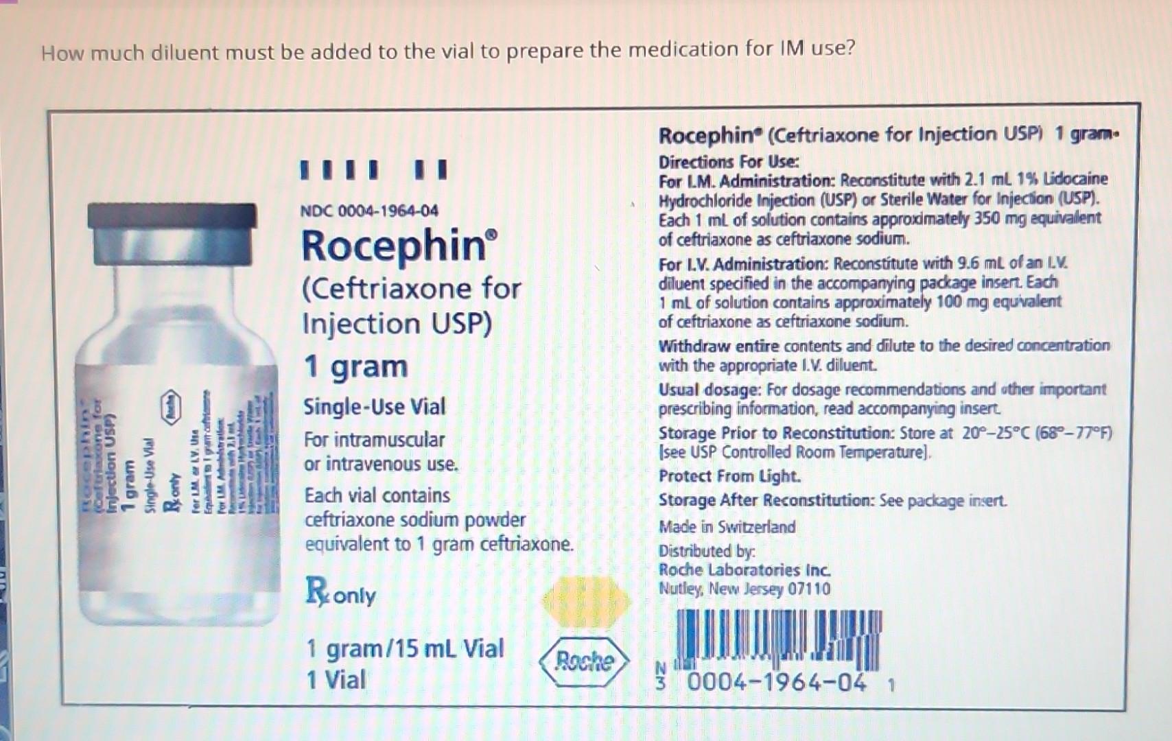 Solved How much diluent must be added to the vial to prepare | Chegg.com