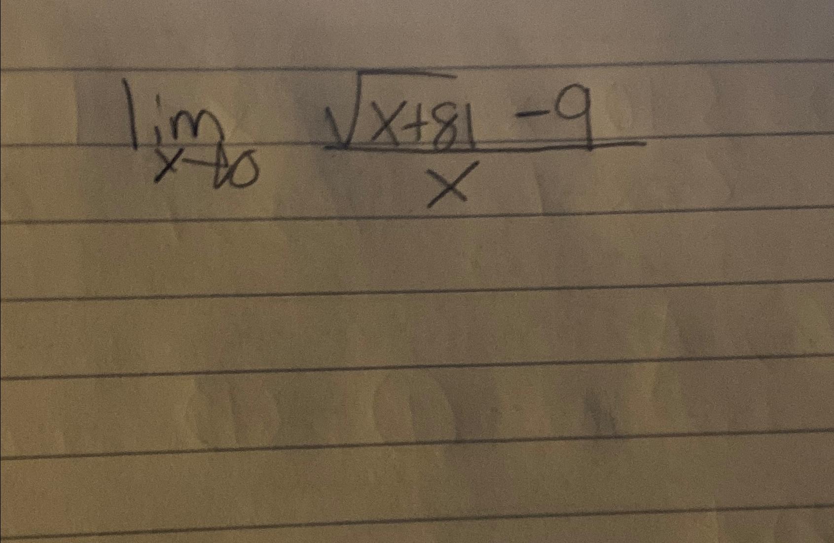 Solved limx→0x+812-9x | Chegg.com