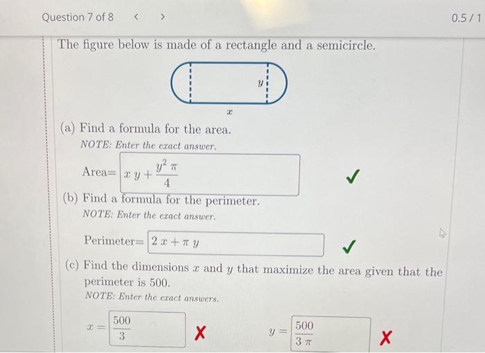Solved The Figure Below Is Made Of A Rectangle And A
