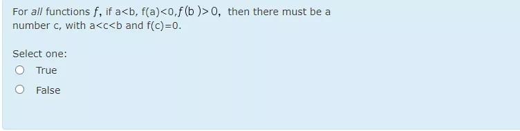 Solved For all functions f, if a0, then there must be a | Chegg.com
