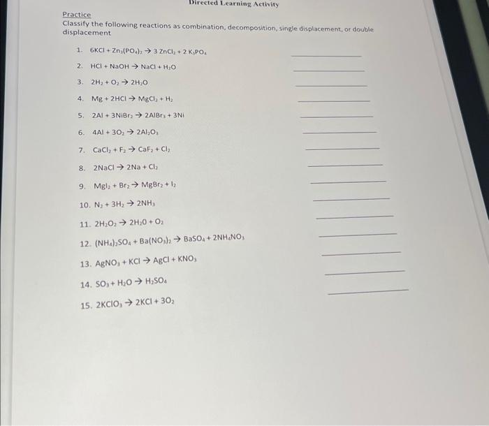Solved Consider the following single displacement reaction: | Chegg.com