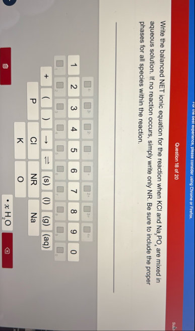 Solved For tho oess experience, Please consider using Chrome | Chegg.com