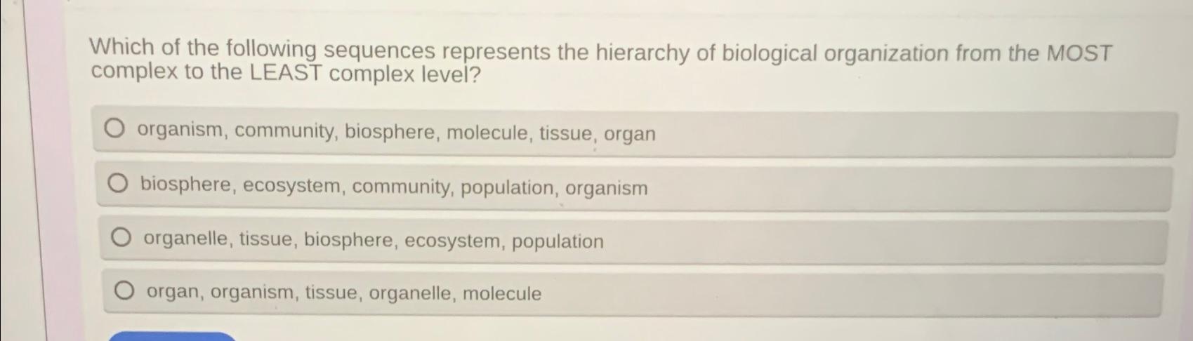 Solved Which of the following sequences represents the | Chegg.com