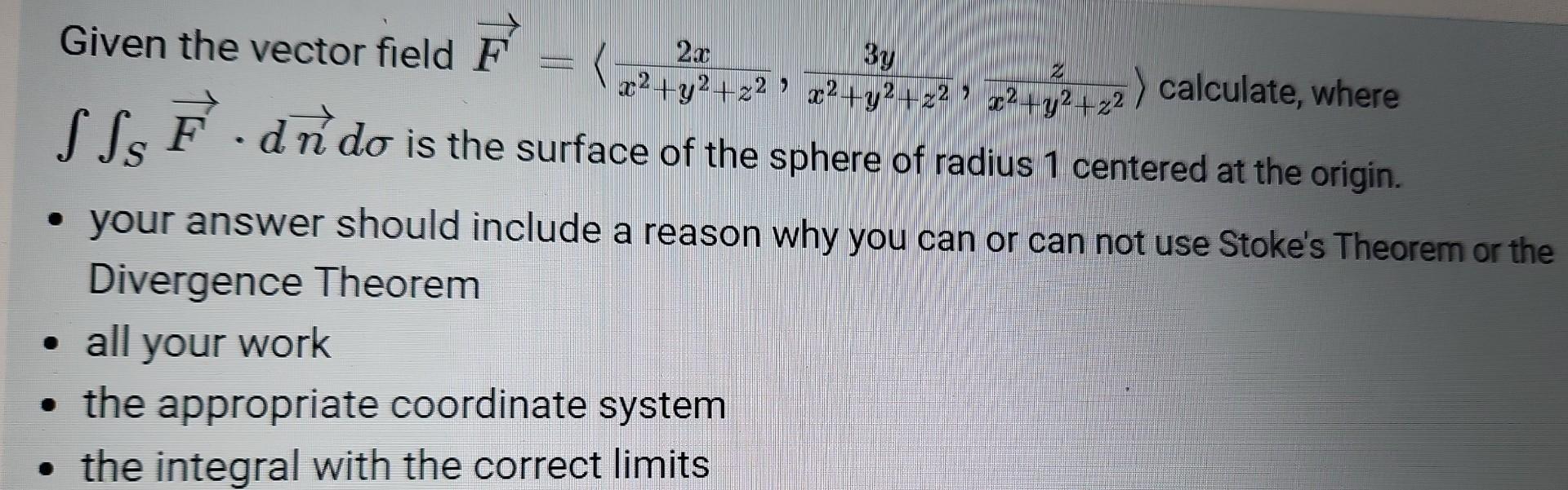 Solved Given the vector field | Chegg.com