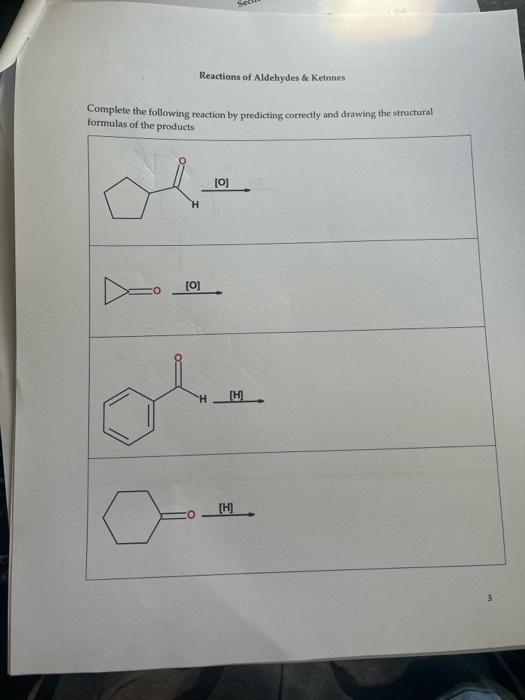 Solved Complete the following reaction by predicting | Chegg.com