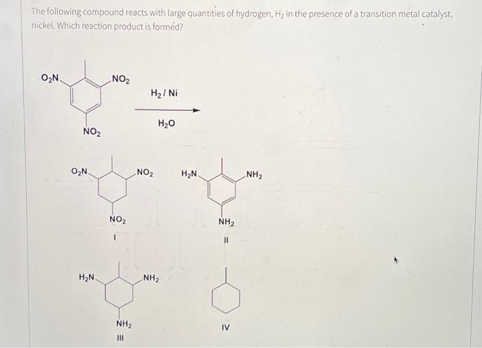 Solved The following compound reacts with large quantities | Chegg.com