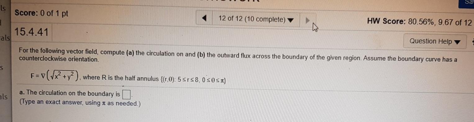 Solved Sai Is Score: 0 of 1 pt 12 of 12 (10 complete) HW | Chegg.com