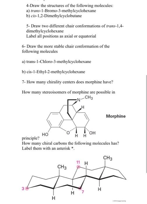 Solved 4-Draw the structures of the following molecules: a) | Chegg.com