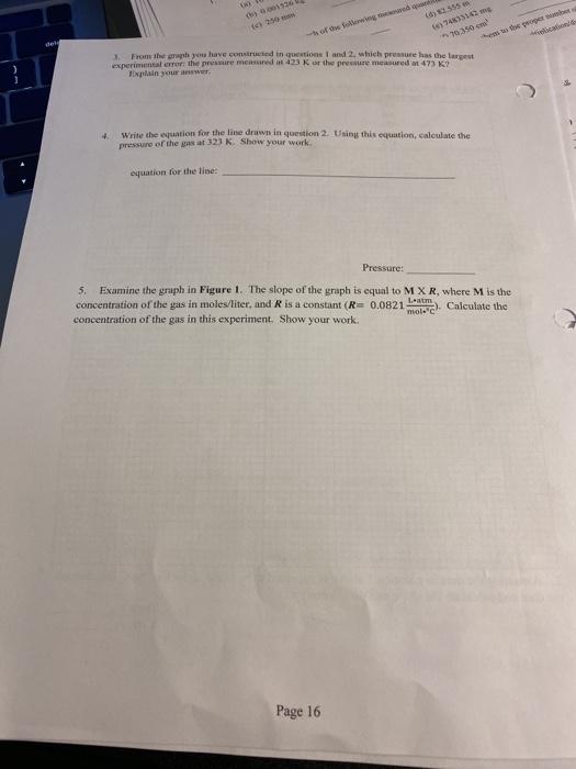 Solved Name Section Date Plot the following data using | Chegg.com