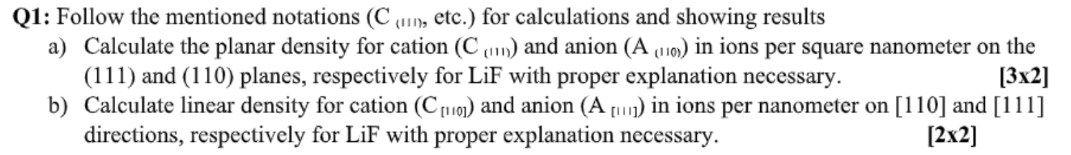 Solved Q1: Follow the mentioned notations , ﻿etc.) ﻿for | Chegg.com