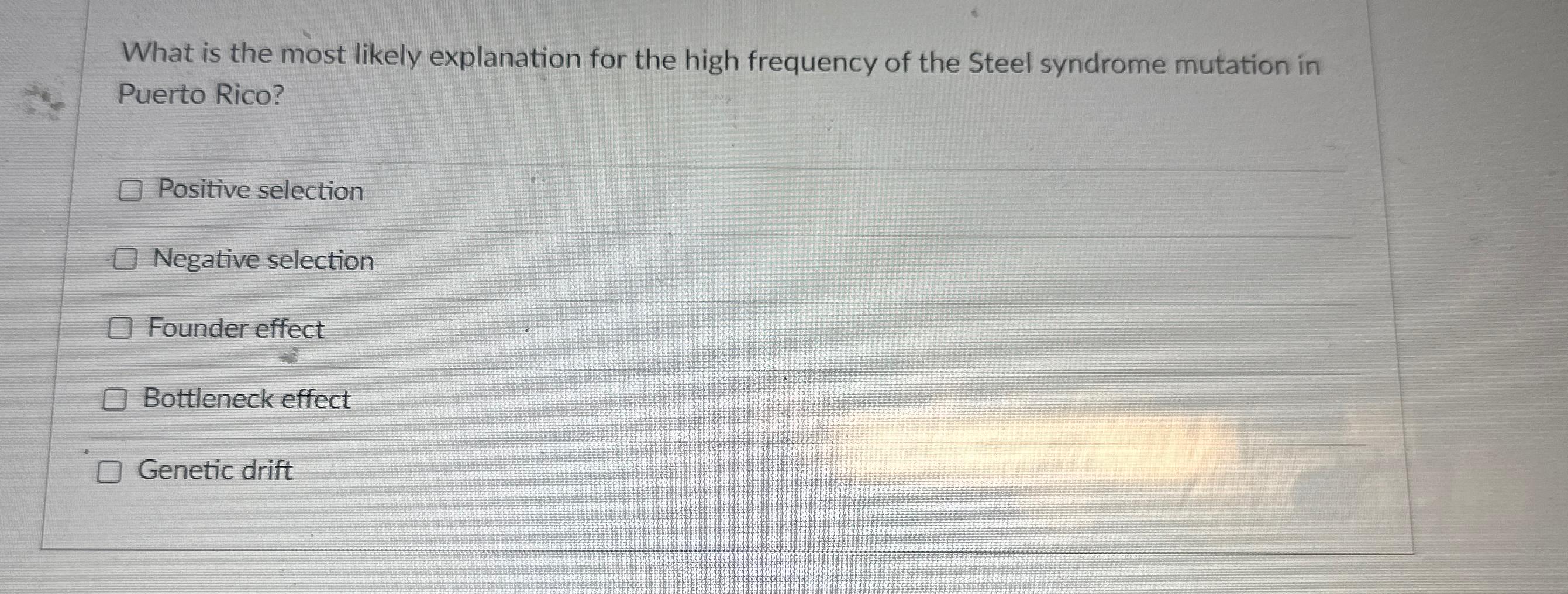Solved What is the most likely explanation for the high | Chegg.com