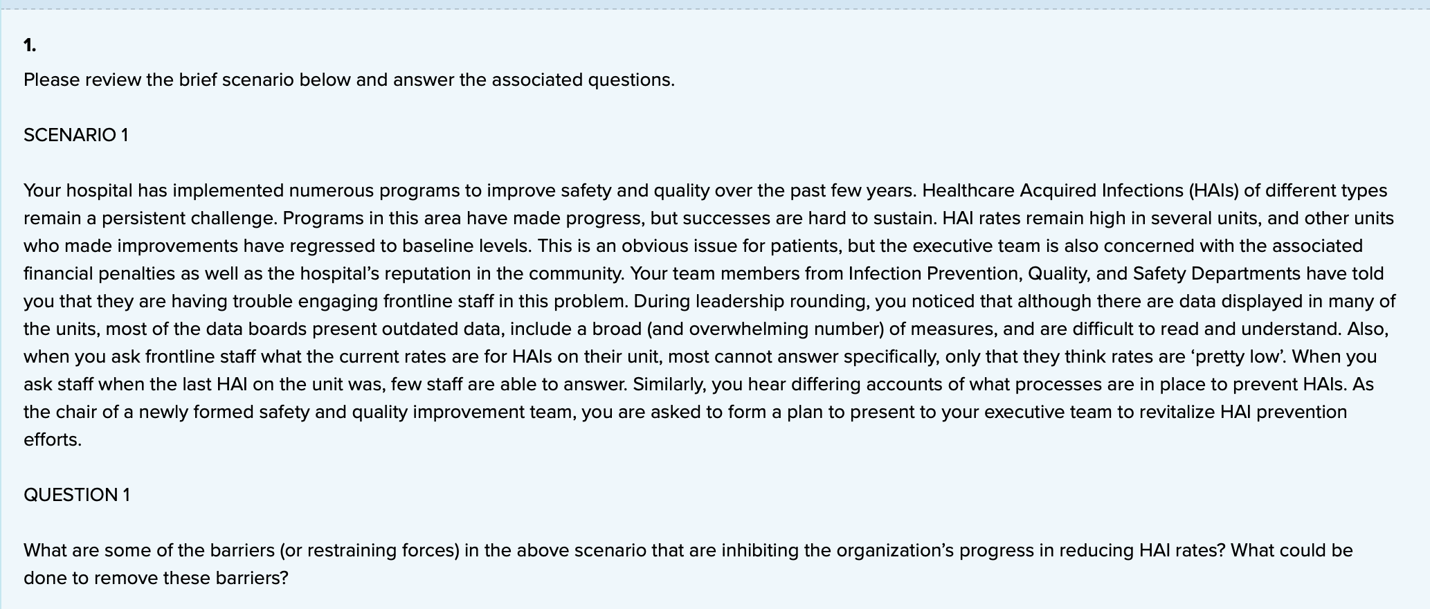 Solved Please review the brief scenario below and answer the | Chegg.com