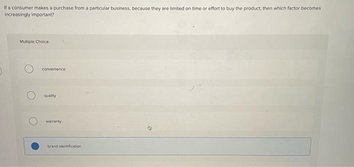 Solved When a consumer makes a purchase of a particular | Chegg.com