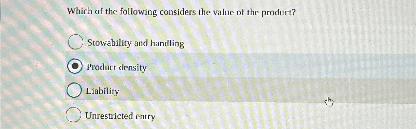 Solved Which of the following considers the value of the | Chegg.com