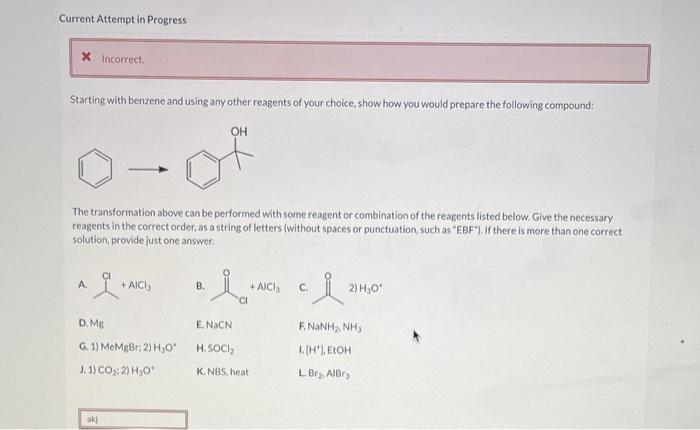 Solved Current Attempt in Progress X incorrect. Starting | Chegg.com