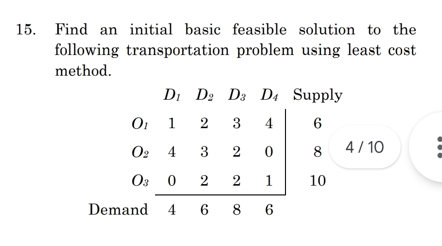 Find an initial basic feasible solution to the | Chegg.com