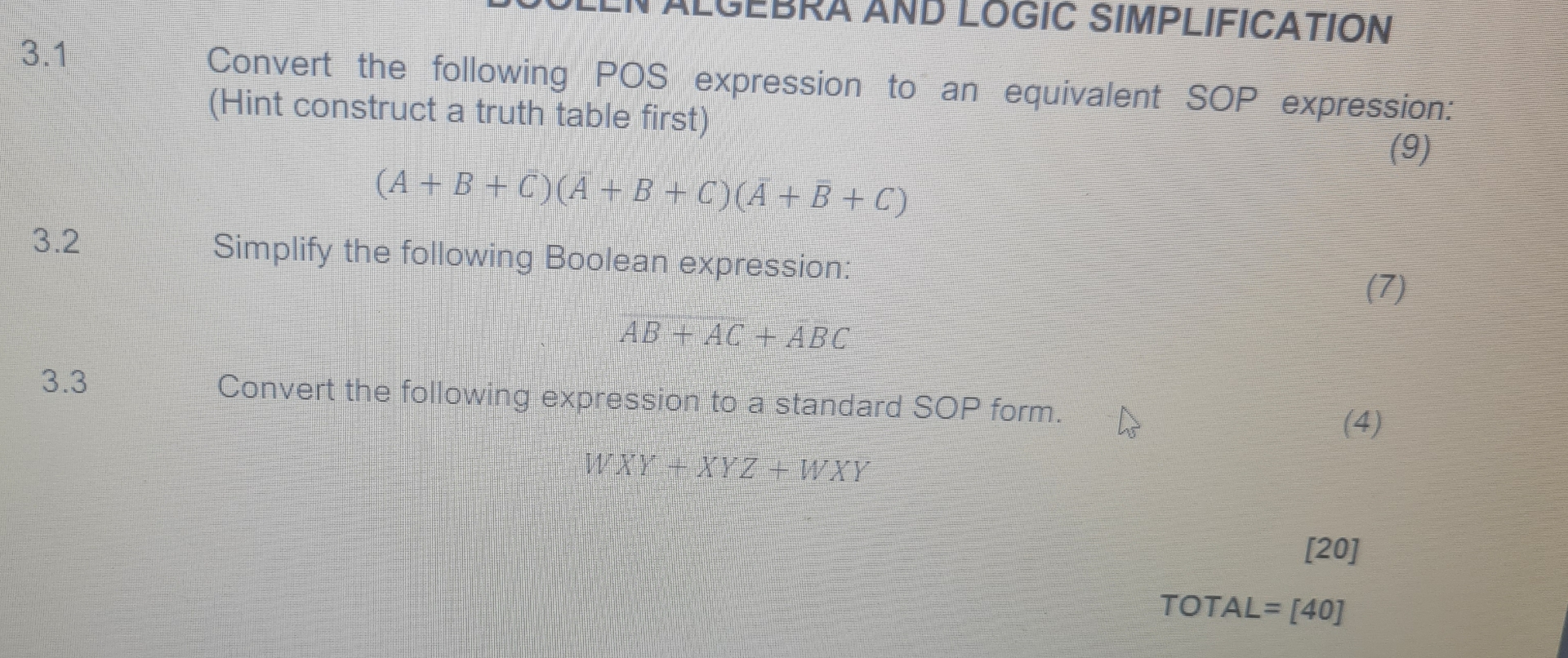 Solved 3.1 ﻿Convert the following POS expression to an | Chegg.com