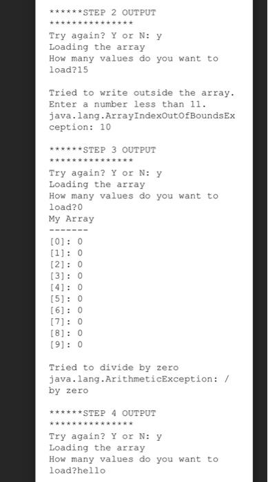 Solved Review the slides: Exceptions in Java Download the | Chegg.com