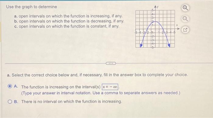 Use the graph to determine a. open intervals on which | Chegg.com