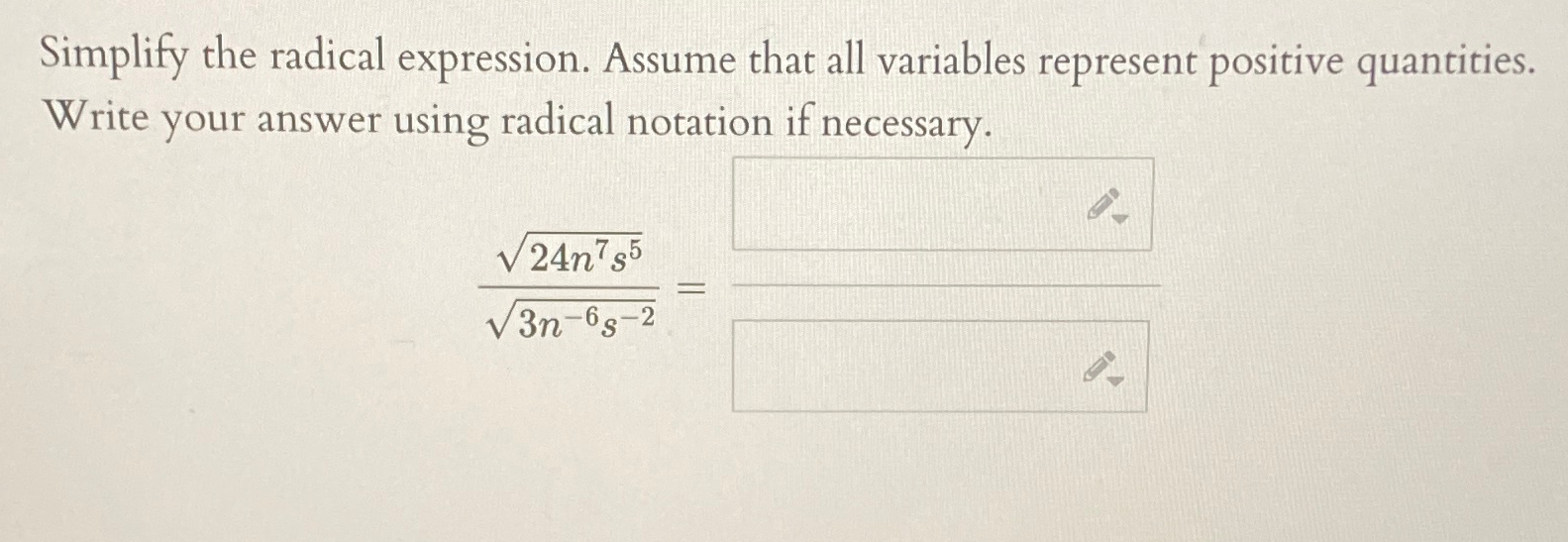 Solved Simplify the radical expression. Assume that all | Chegg.com