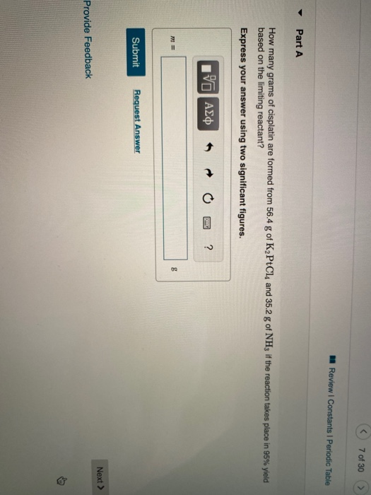 Solved 7 of 30 Review Constants 1 Periodic Table Part A How | Chegg.com