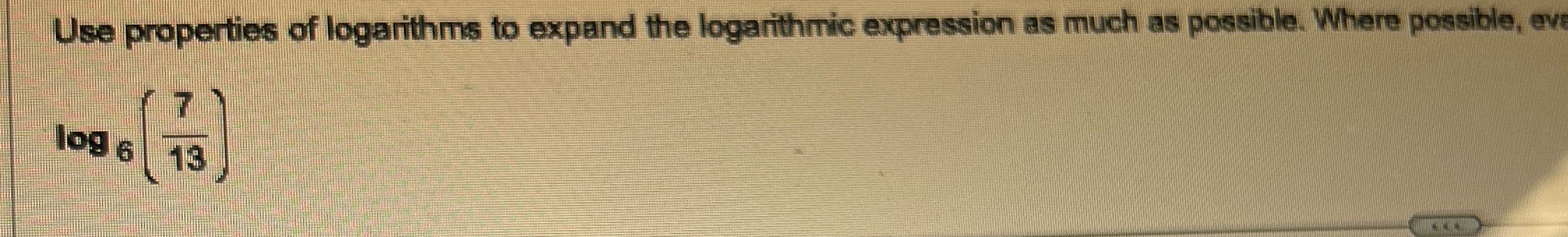 Solved Use properties of logarithms to expand the | Chegg.com