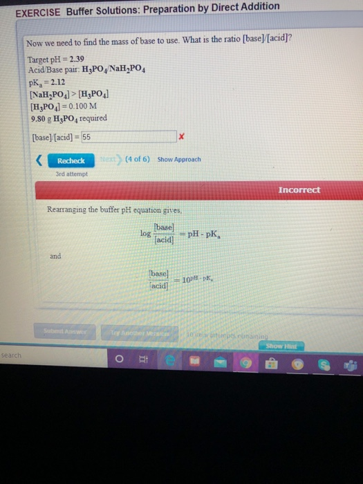 Solved EXERCISE Buffer Solutions: Preparation by Direct | Chegg.com