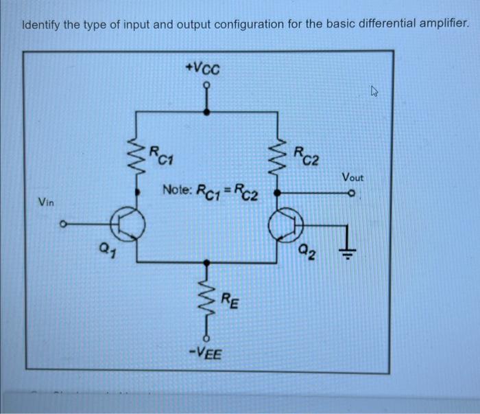 Solved Identify the type of input and output configuration | Chegg.com