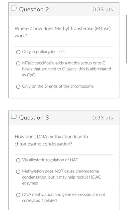 Solved Where / how does Methyl Transferase (MTase) work? | Chegg.com