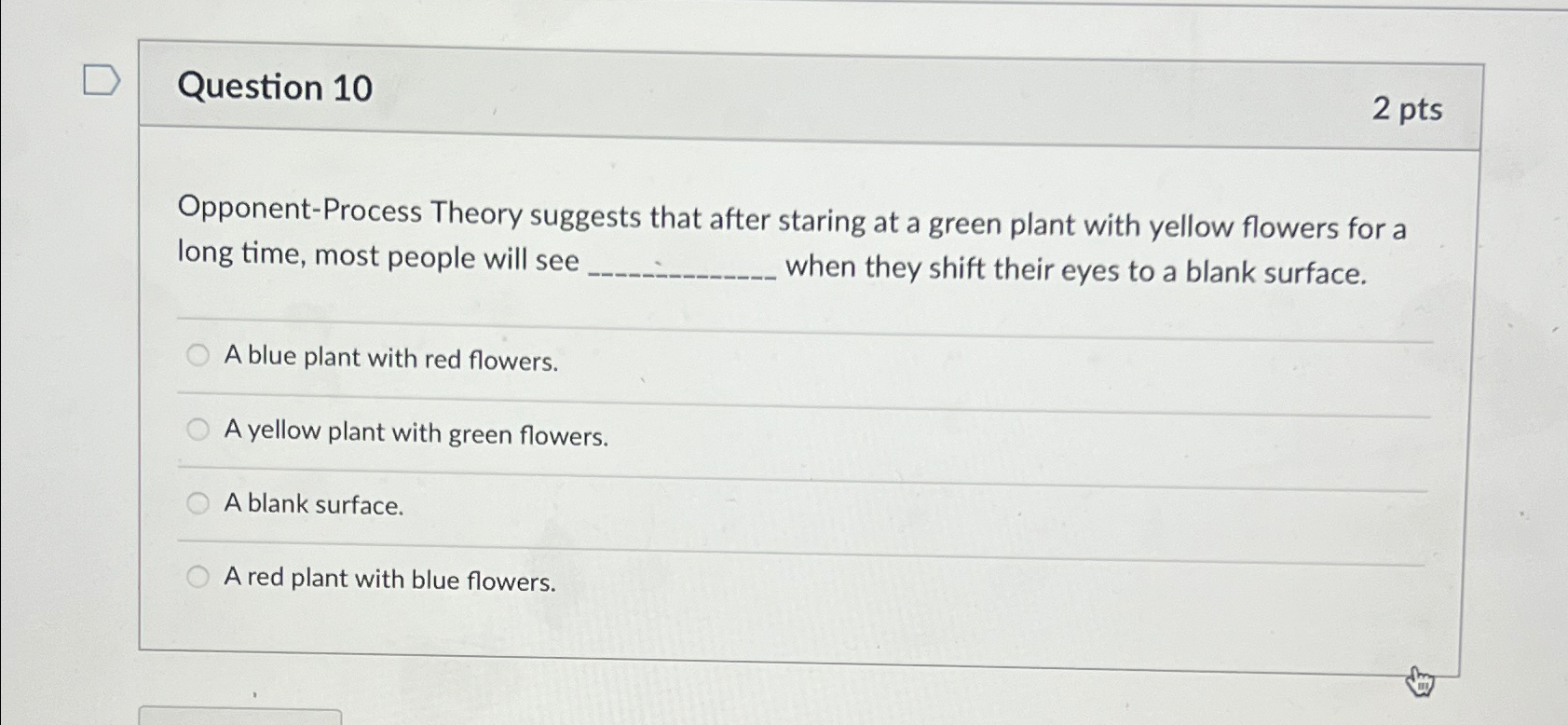 Solved Question 102 ﻿ptsOpponent-Process Theory suggests | Chegg.com