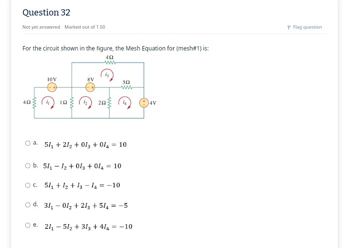 Solved Question 32Not yet answered Marked out of 1.50Flag | Chegg.com