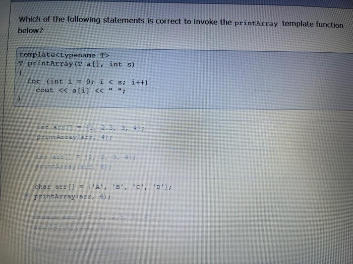 Solved Which of the following statements is correct to | Chegg.com