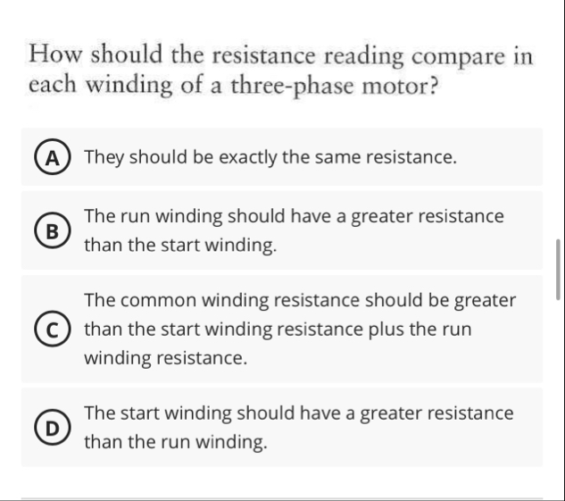 Solved How should the resistance reading compare in each | Chegg.com