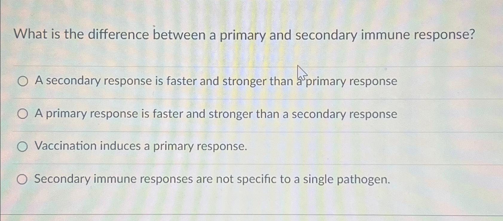 Solved What is the difference between a primary and | Chegg.com