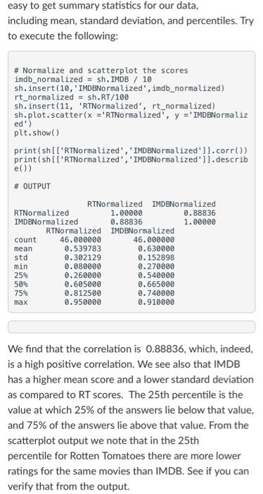 Solved Download the dataset movies.csv ↓ and save it as a | Chegg.com