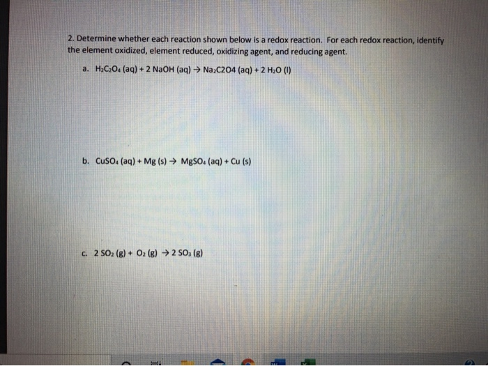 Solved 2. Determine whether each reaction shown below is a | Chegg.com