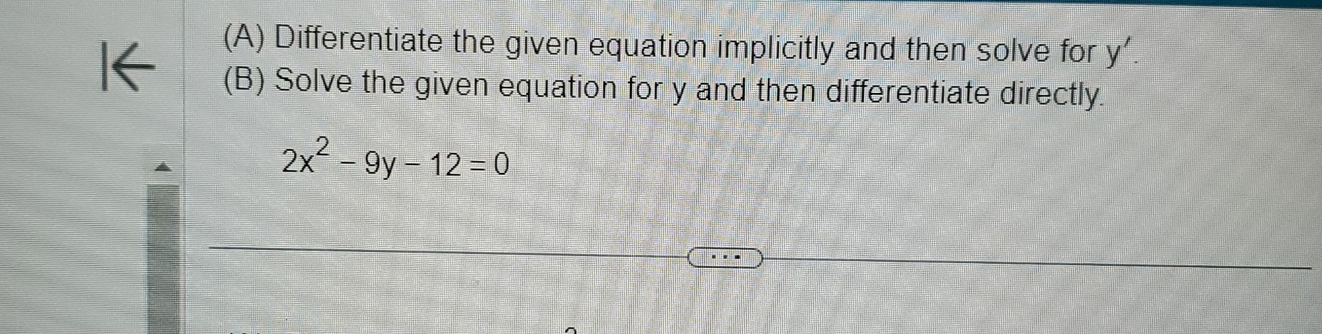 Solved (A) ﻿Differentiate the given equation implicitly and | Chegg.com
