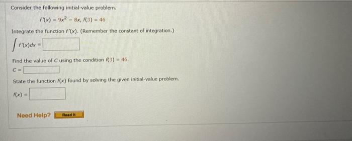 Solved Consider the following initial-value problem. | Chegg.com