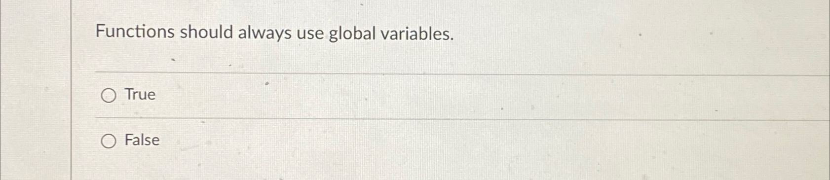 Solved Functions should always use global | Chegg.com