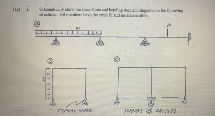 solved-12-1-schematically-show-the-shear-force-and-chegg