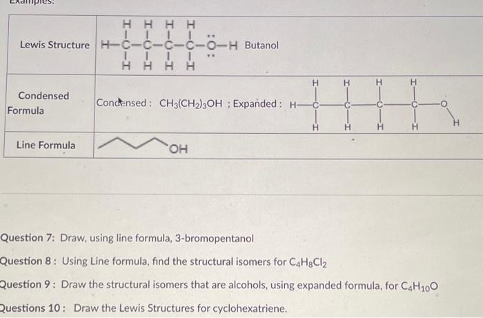 Solved HHHH |||I Lewis Structure H-C-C-C-C-0-H Butanol |||I | Chegg.com