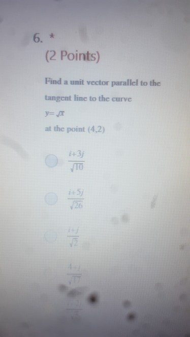 Solved find the unit vector parallel to the tangent line to | Chegg.com