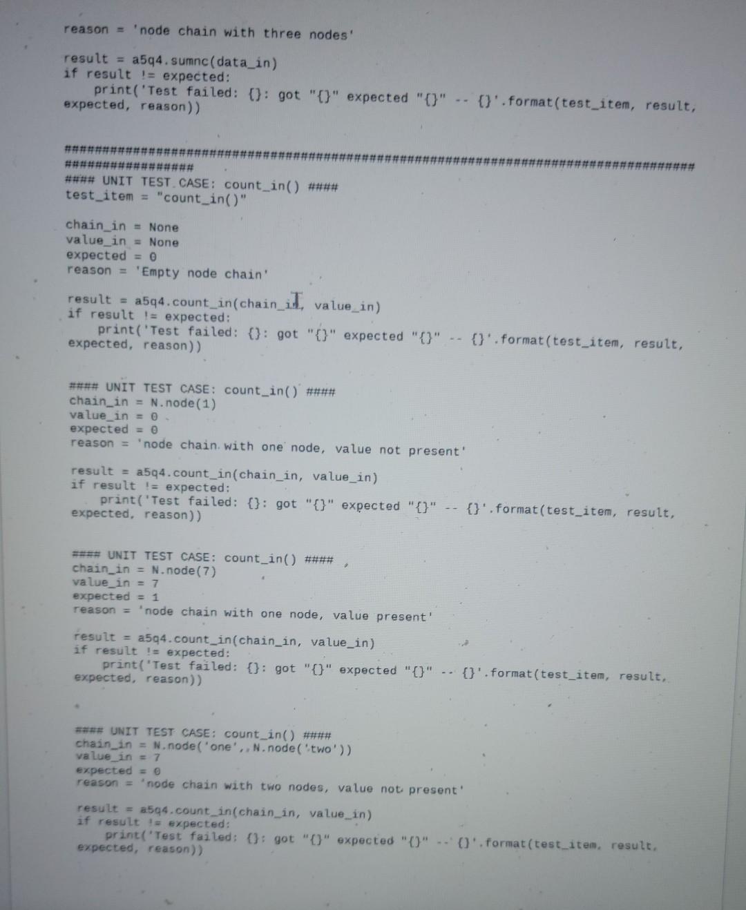 Solved reason = 'node chain with three nodes' result =a5q4. | Chegg.com