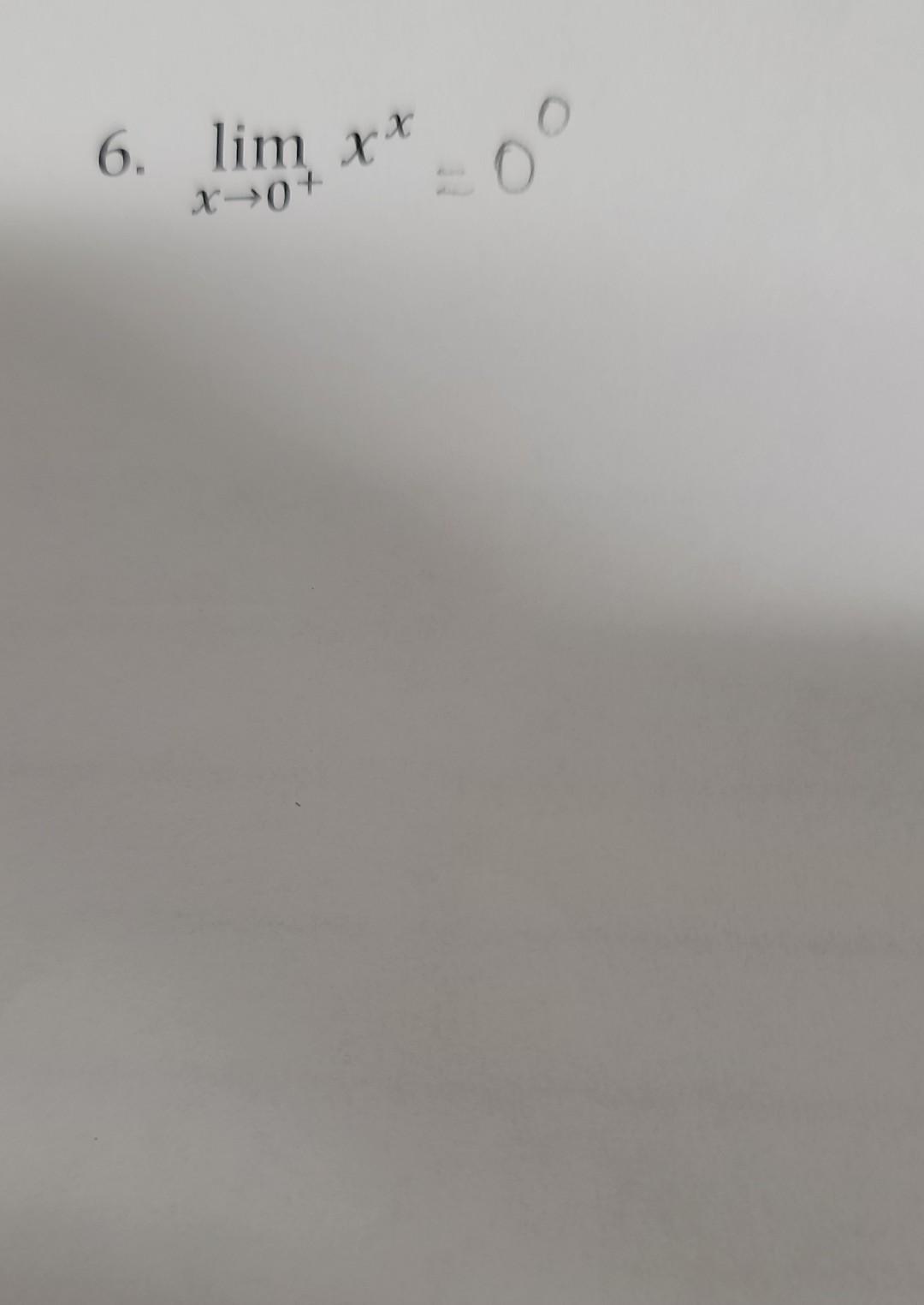 Solved limx→0+xx | Chegg.com